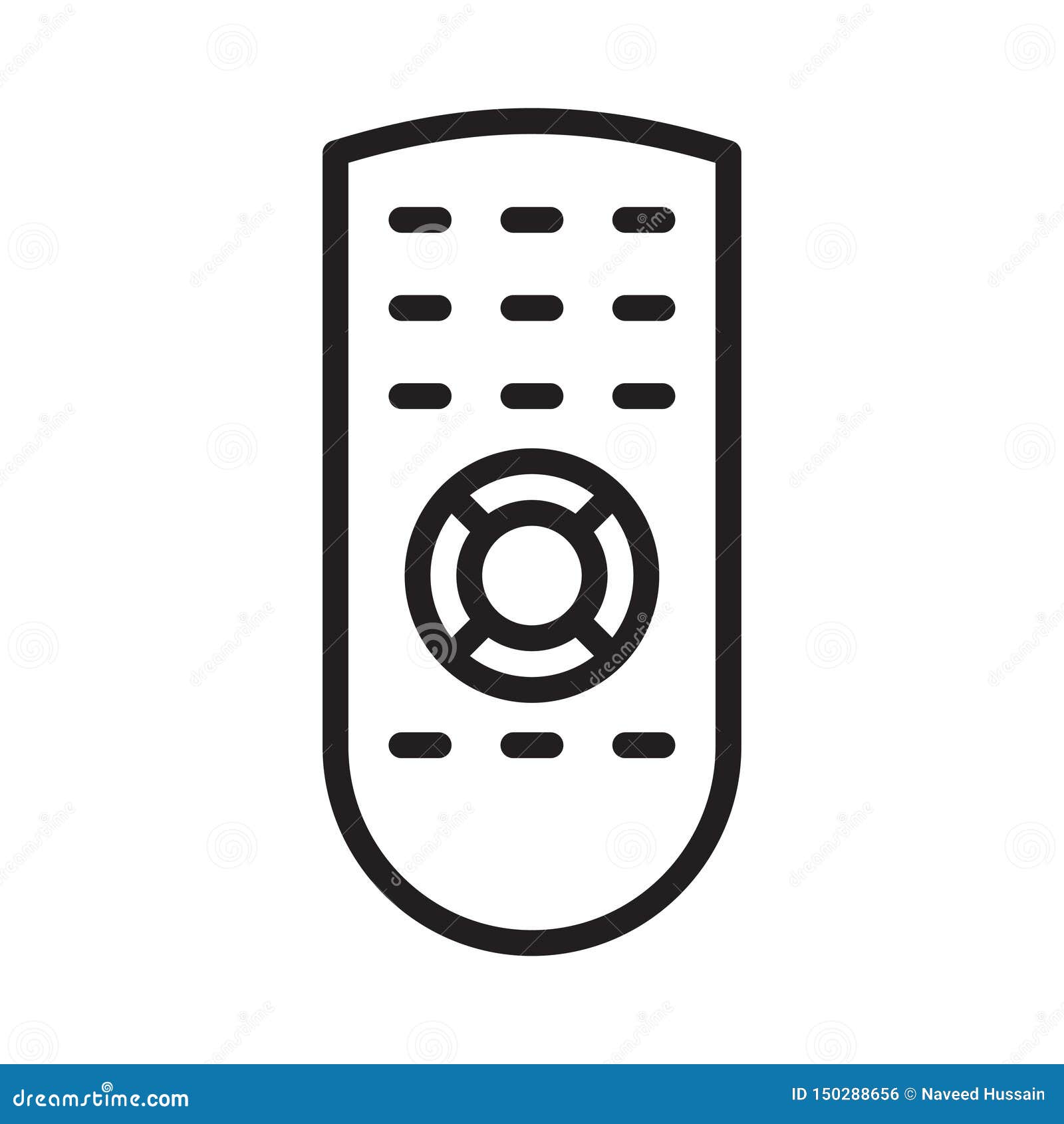 Remote Thin Line Vector Icon Stock Vector - Illustration of icons, line ...