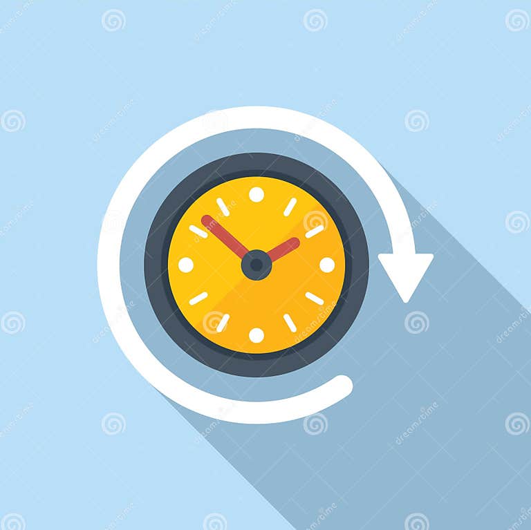 Remote Time Icon Flat Vector. Office Work Stock Vector - Illustration ...