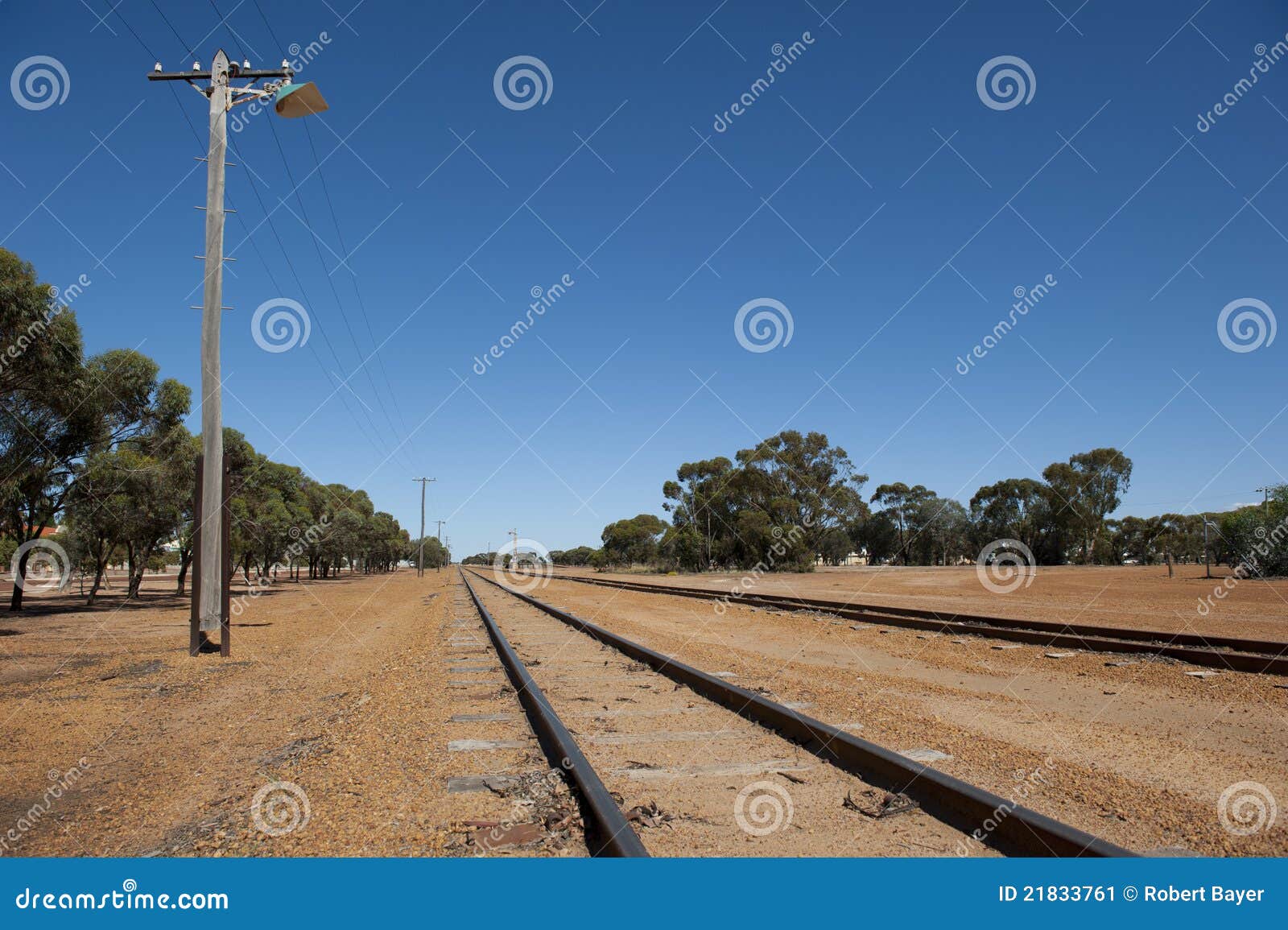 Remote Train Track stock image. Image of pole, path, power - 21833761