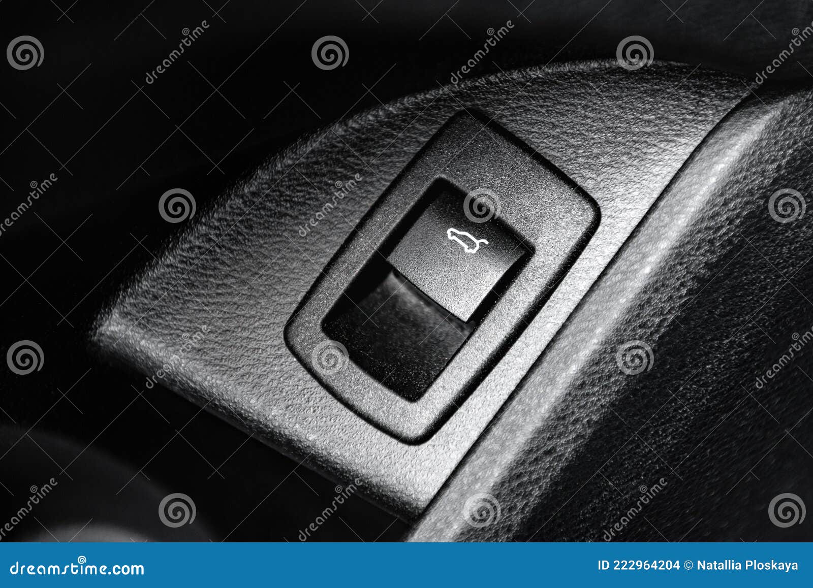 Remote Trunk Release Button in a Car. Stock Photo - Image of modern ...
