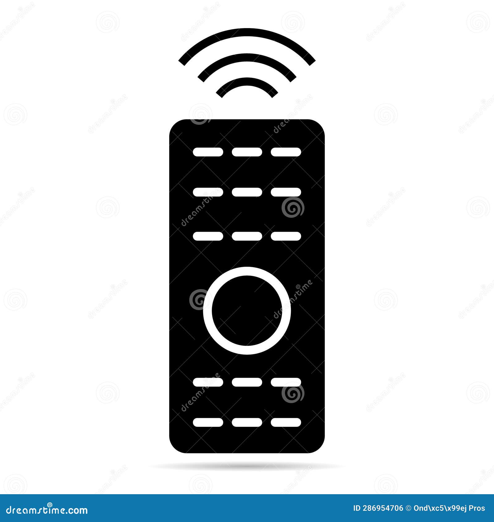 Remote Tv Device Shadow Icon, Control Technology Media Television Sign ...