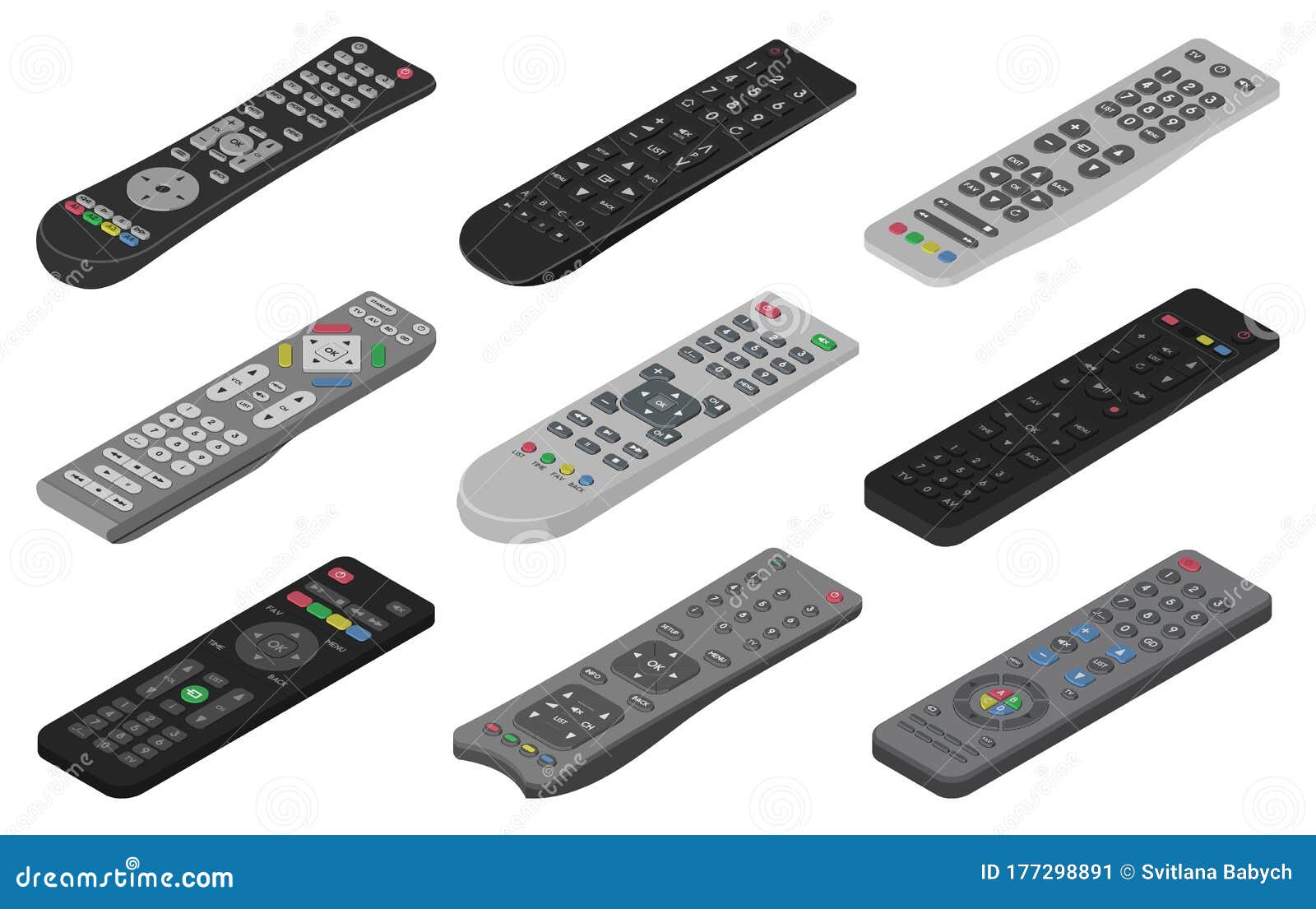 Remote Vector Isometric Set Icon. Isolated Isometric Set Icon Control ...