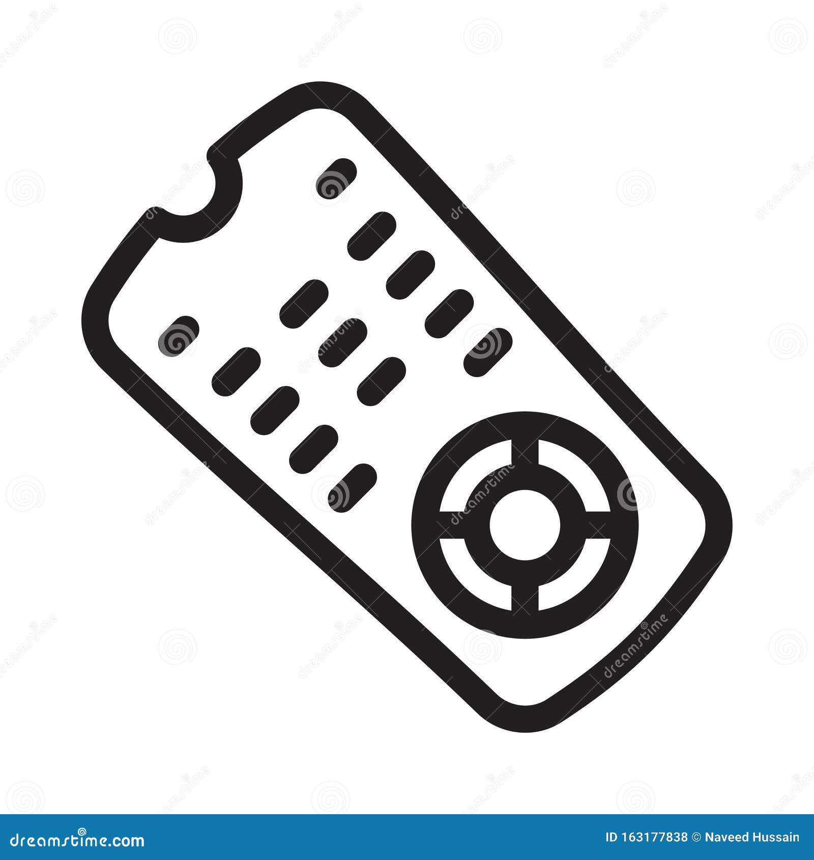 Remote Vector Thin Line Icon Stock Vector - Illustration of sign ...