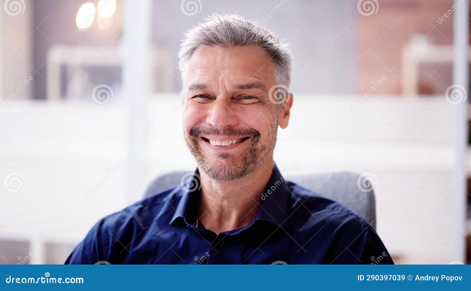 Remote Video Conference Interview Portrait Stock Image - Image of ...