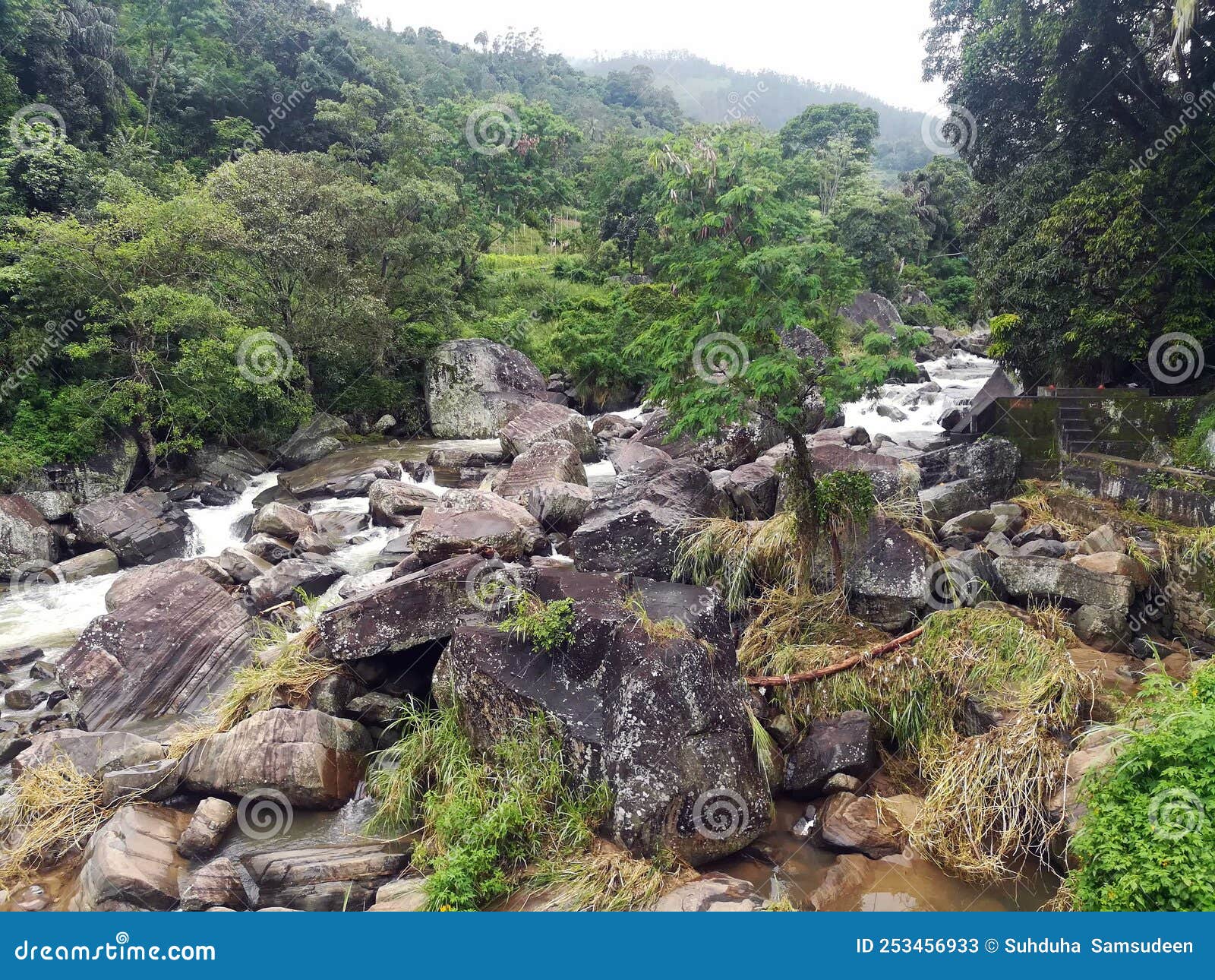 Remote Village River in Sri Lanka Stock Image - Image of river, water ...