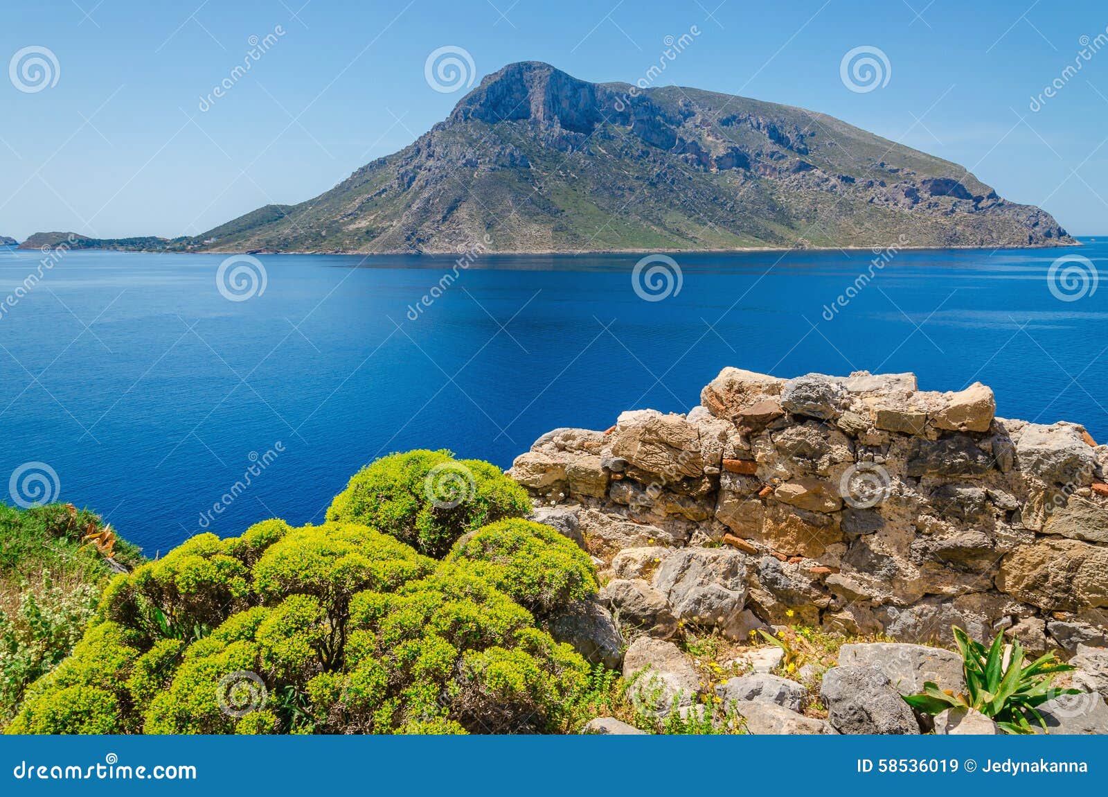 Remote Vulcanic Island, Greece Stock Image - Image of fethiye, didim ...