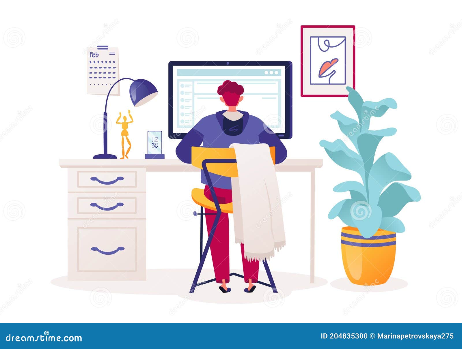 Remotework Cartoons, Illustrations & Vector Stock Images - 38 Pictures ...