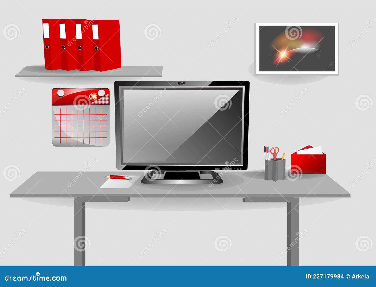 Remote work background stock vector. Illustration of internet - 227179984