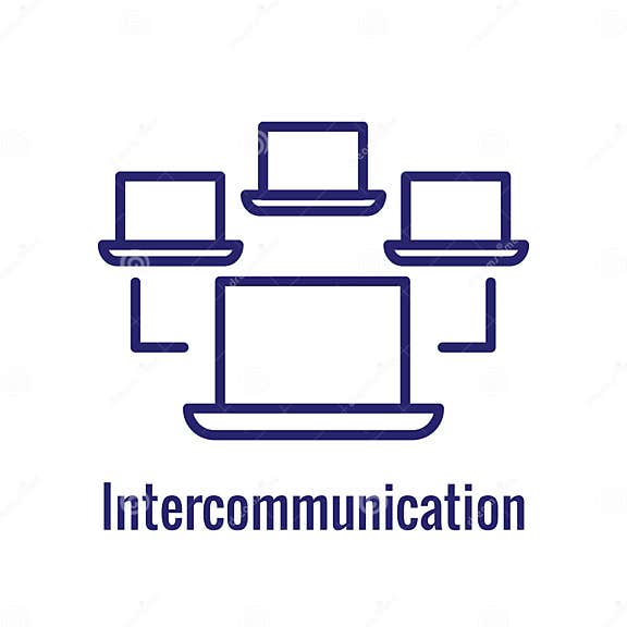 Remote Work Icon Showing Work from Home Concept Stock Vector ...