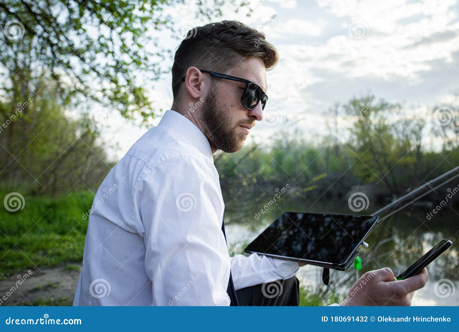 Remote Work Online. Work Outside the Office Stock Photo - Image of ...