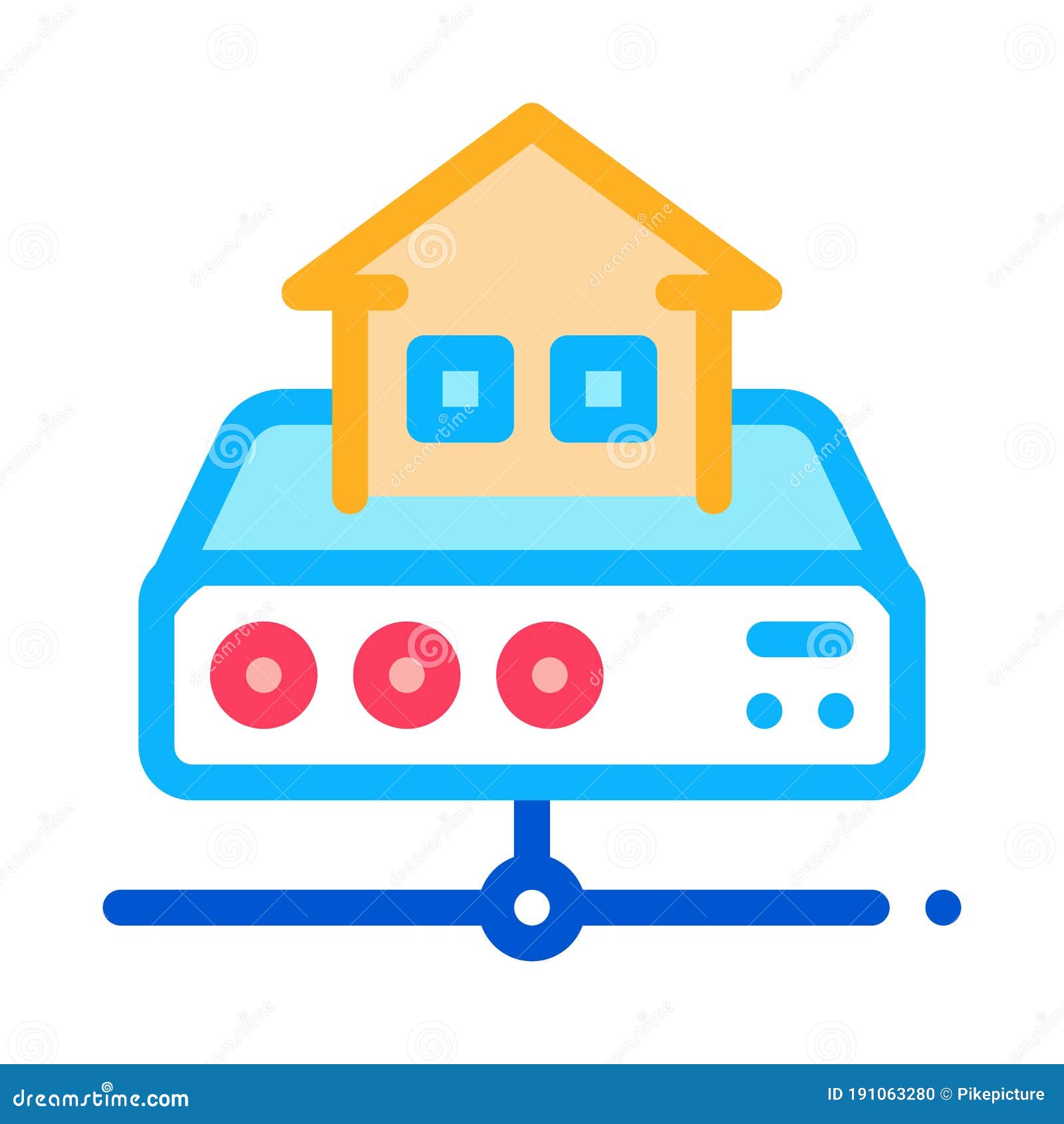 Remote Work Server Icon Vector Outline Illustration Stock Vector ...