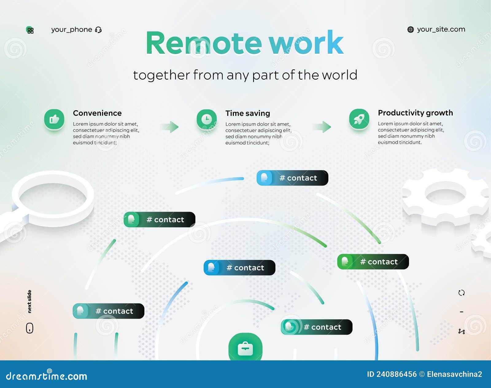 Remote Work Structure. Illustration in the Form of Infographics, the ...