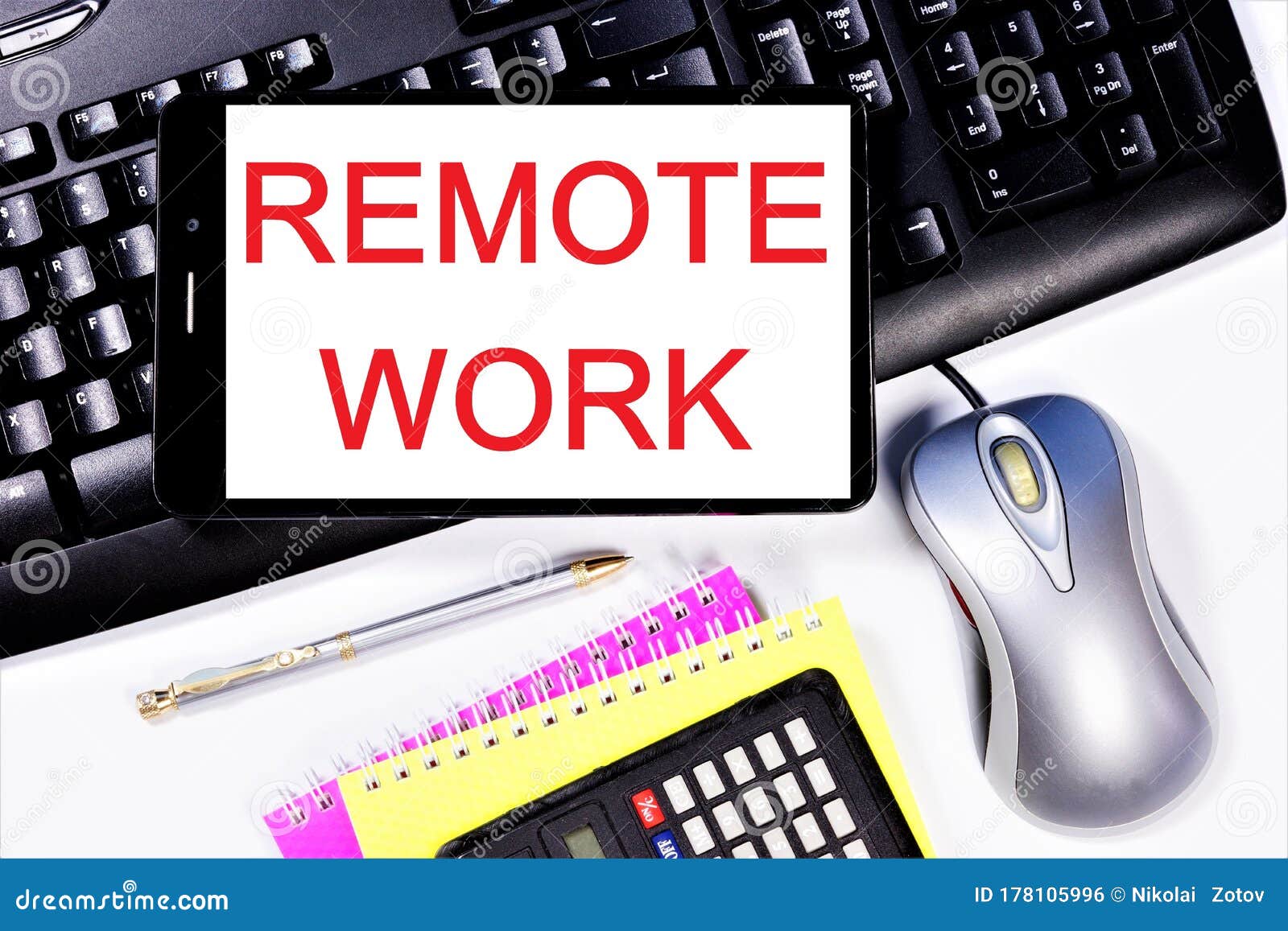 Remote Work-writing Text on a Tablet Computer. Work that Brings ...