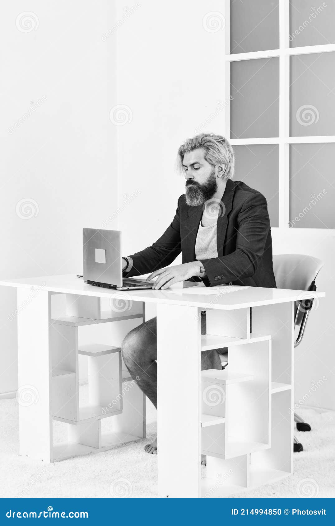 Remote Workday with Computer. Networking while Staying at Home ...