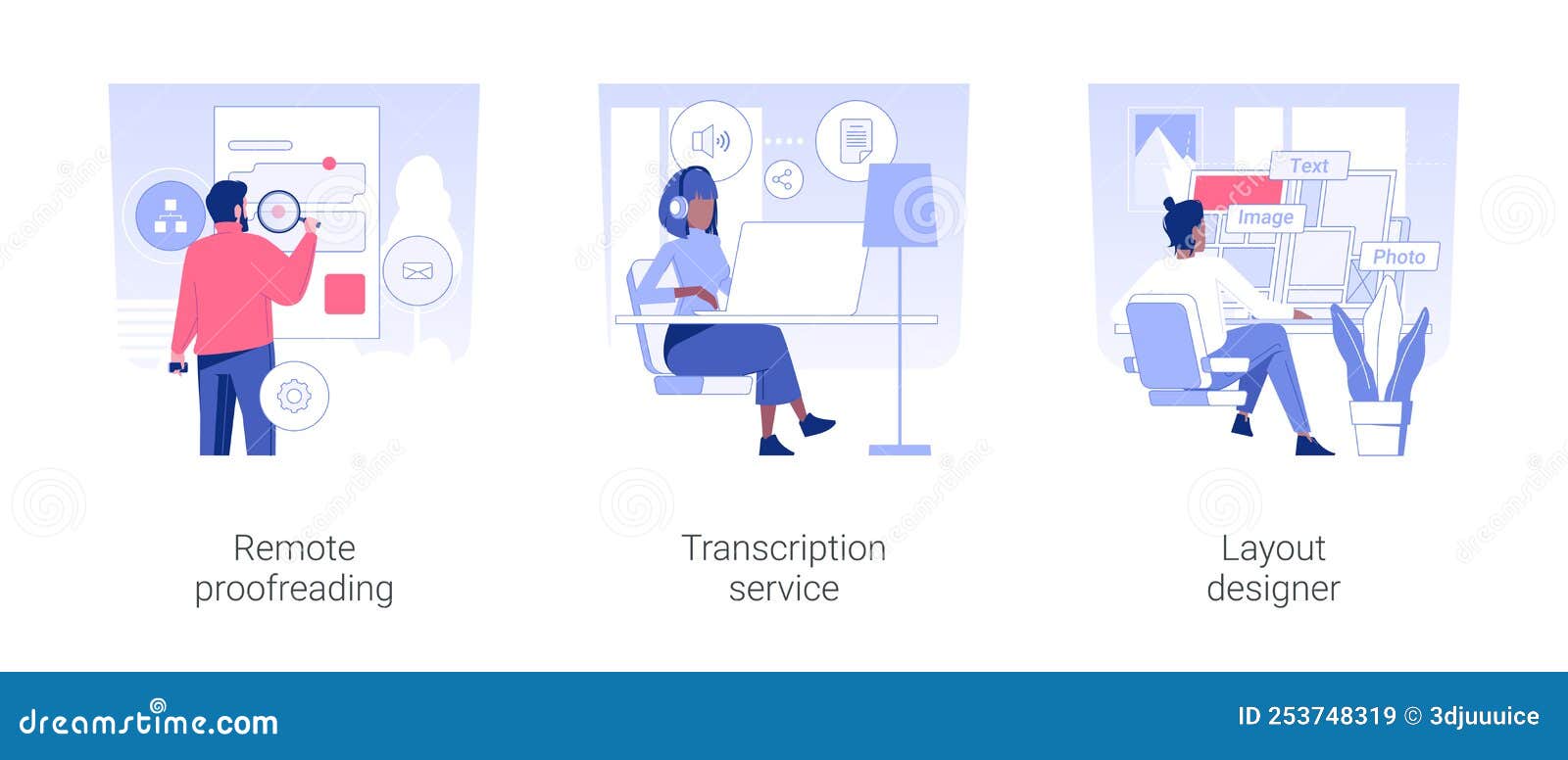 Remote Proofreading Isolated Cartoon Vector Illustrations ...