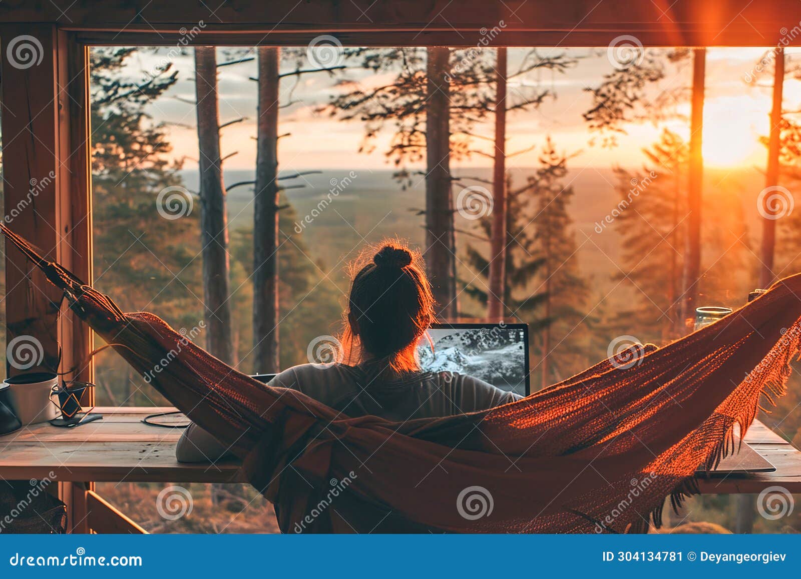 Remote Workers Engaging in Work-life Balance Activities Stock ...