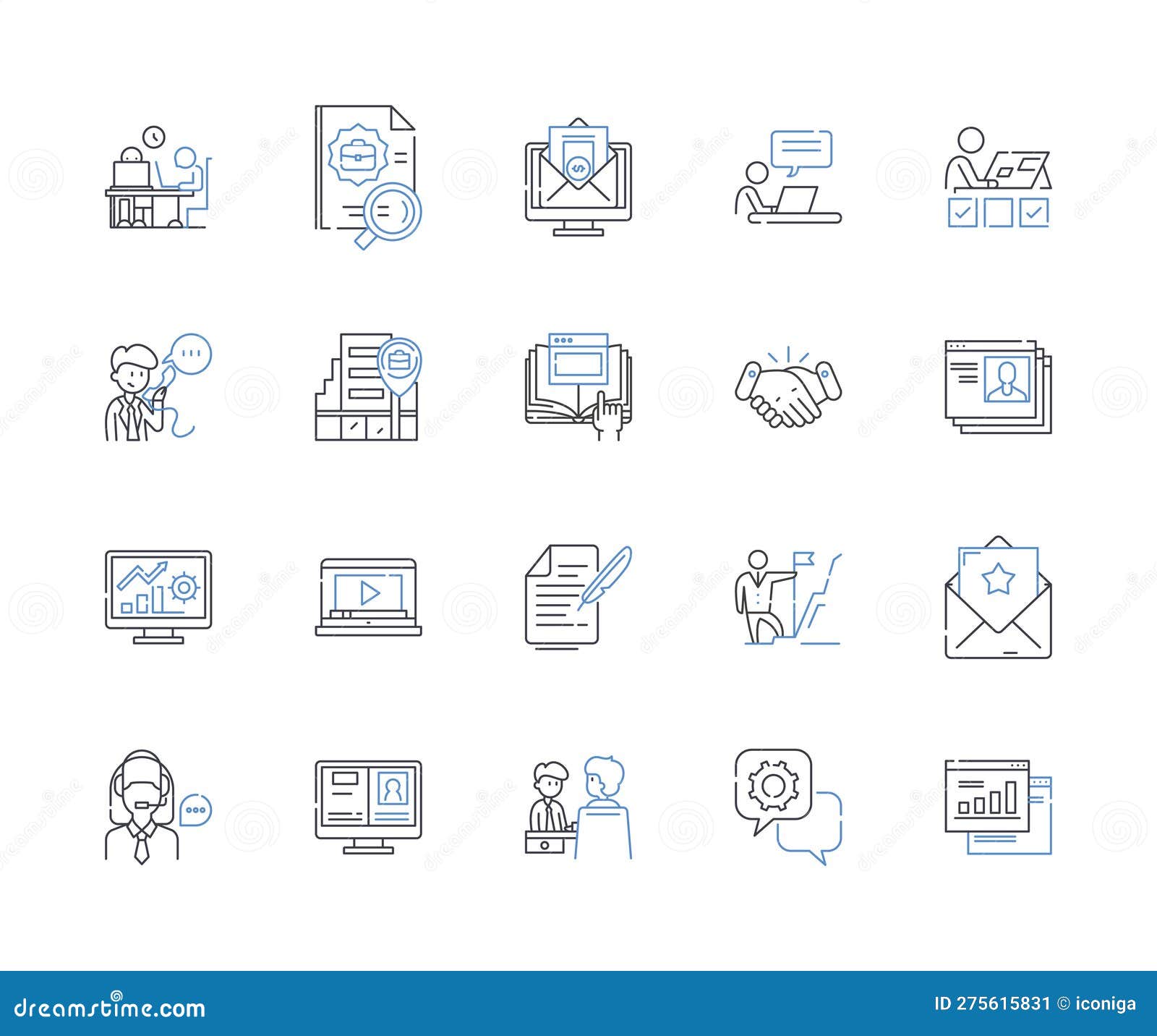 Remote Workforce Line Icons Collection. Virtual, Remote, Digital ... Remote Workforce Line Icons Collection. Virtual, Remote, Digital ...