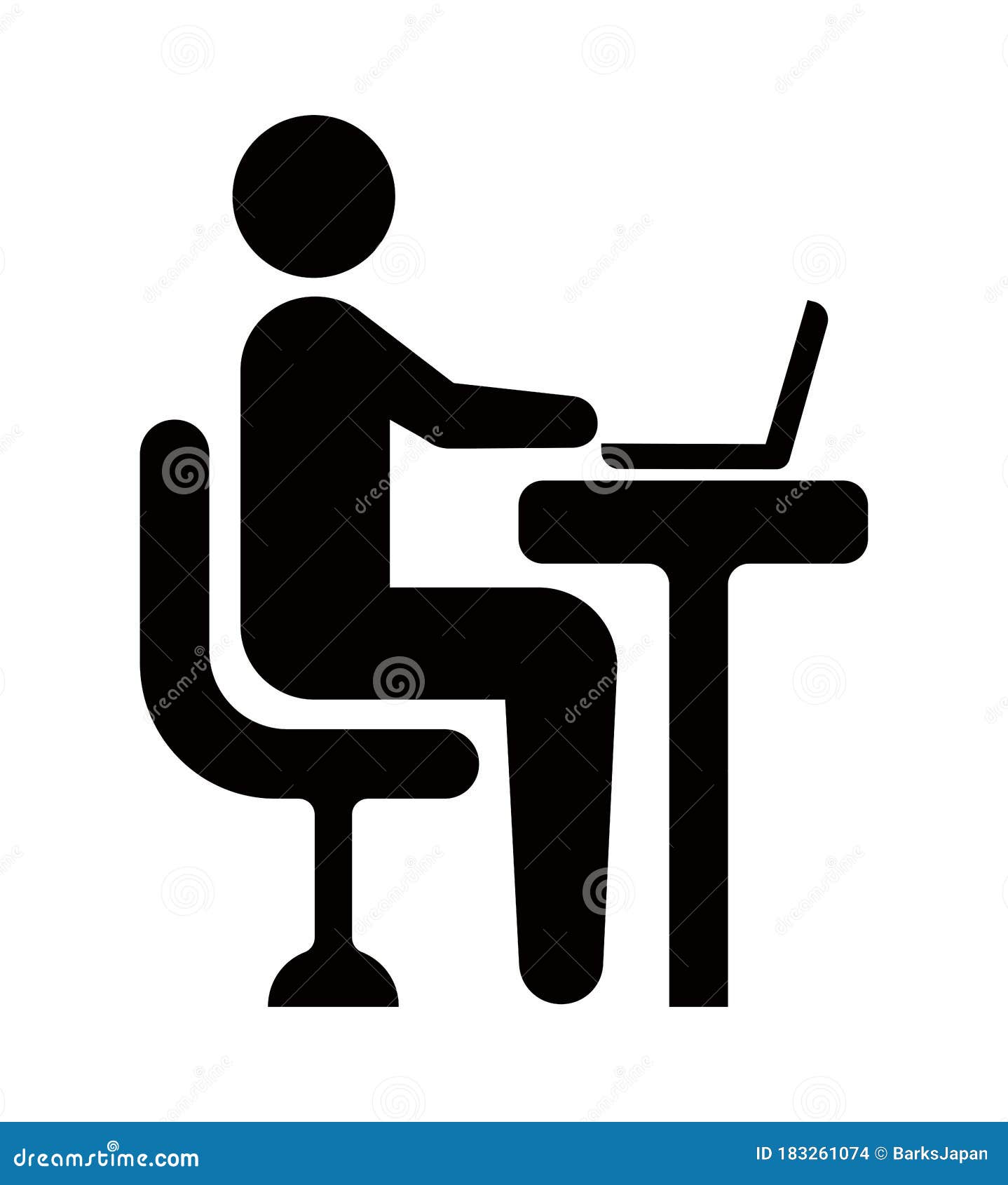 Remote Working, Coworking, Freelancer Vector Icon Illustration Stock ...