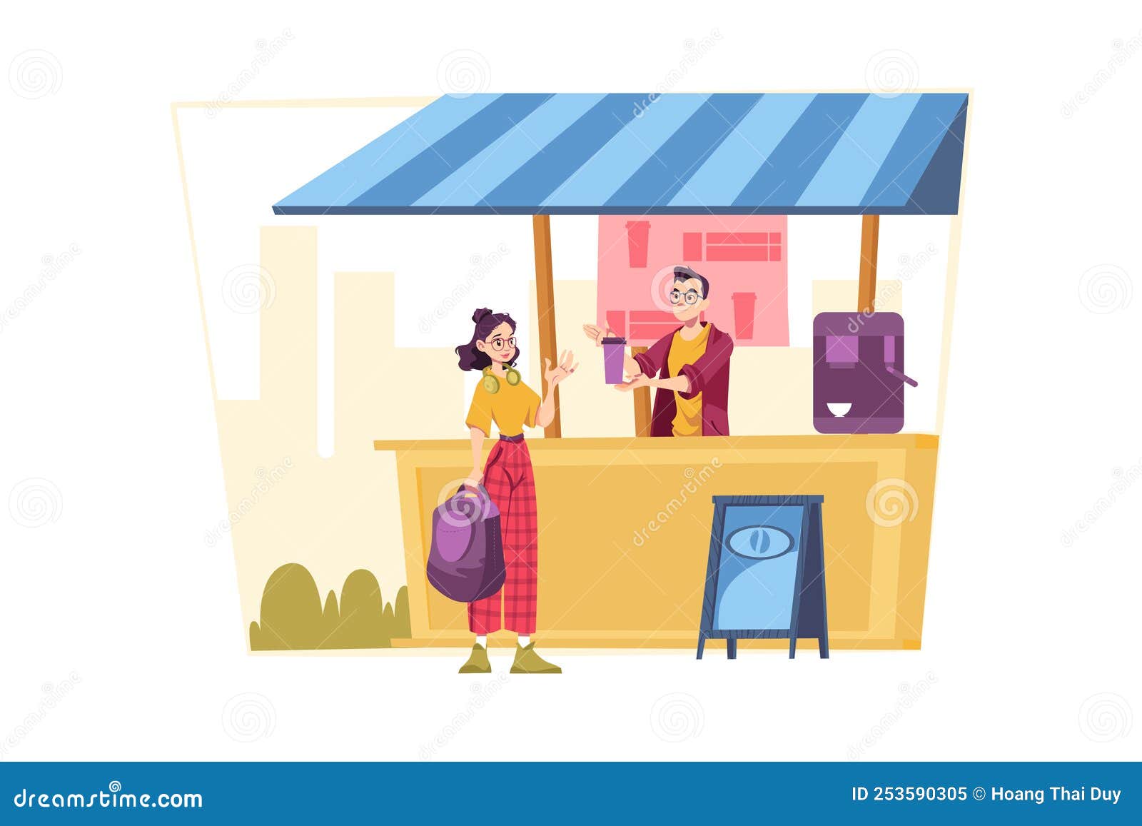 Remote Working Illustration Concept on White Background Stock Vector ...