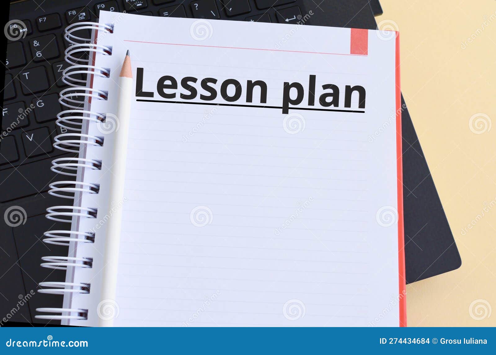 Remote Working or Learning. Lesson Planning Text Written on a Notebook ...