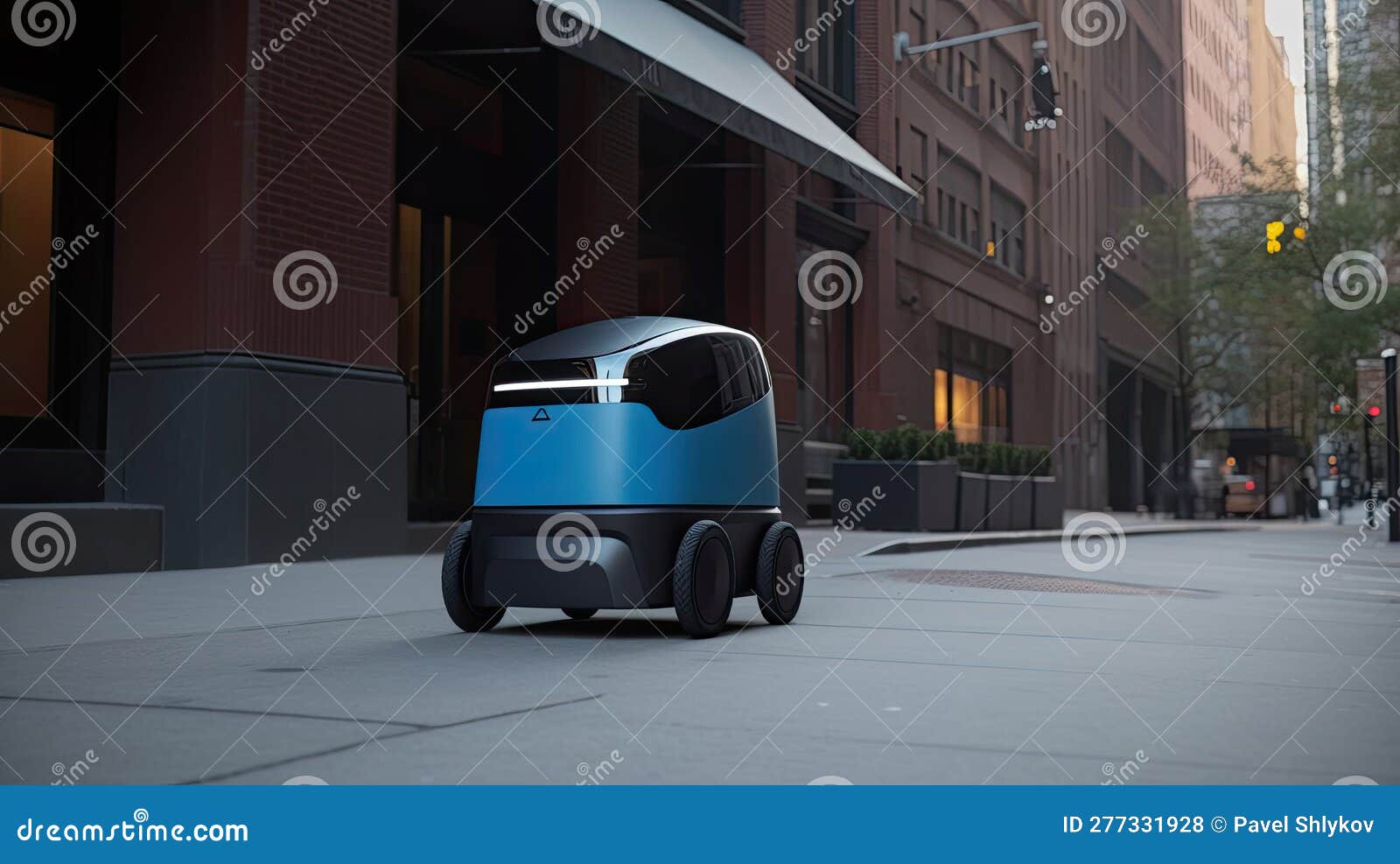 Remotely Controlled Robot for Mail Delivery Stock Illustration ...