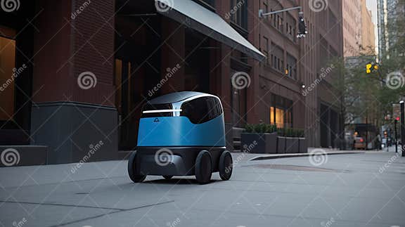 Remotely Controlled Robot for Mail Delivery Stock Illustration ...