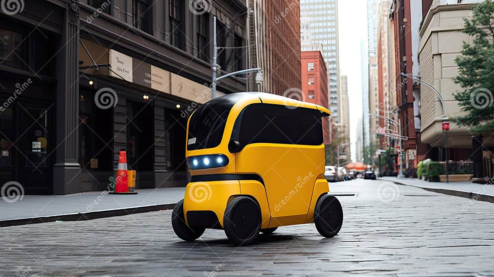 Remotely Controlled Robot for Mail Delivery Stock Illustration ...