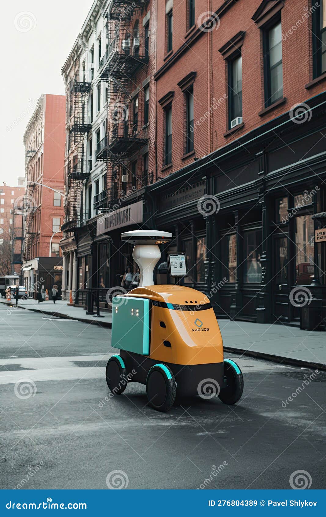 Remotely Controlled Robot for Mail Delivery Stock Illustration ...