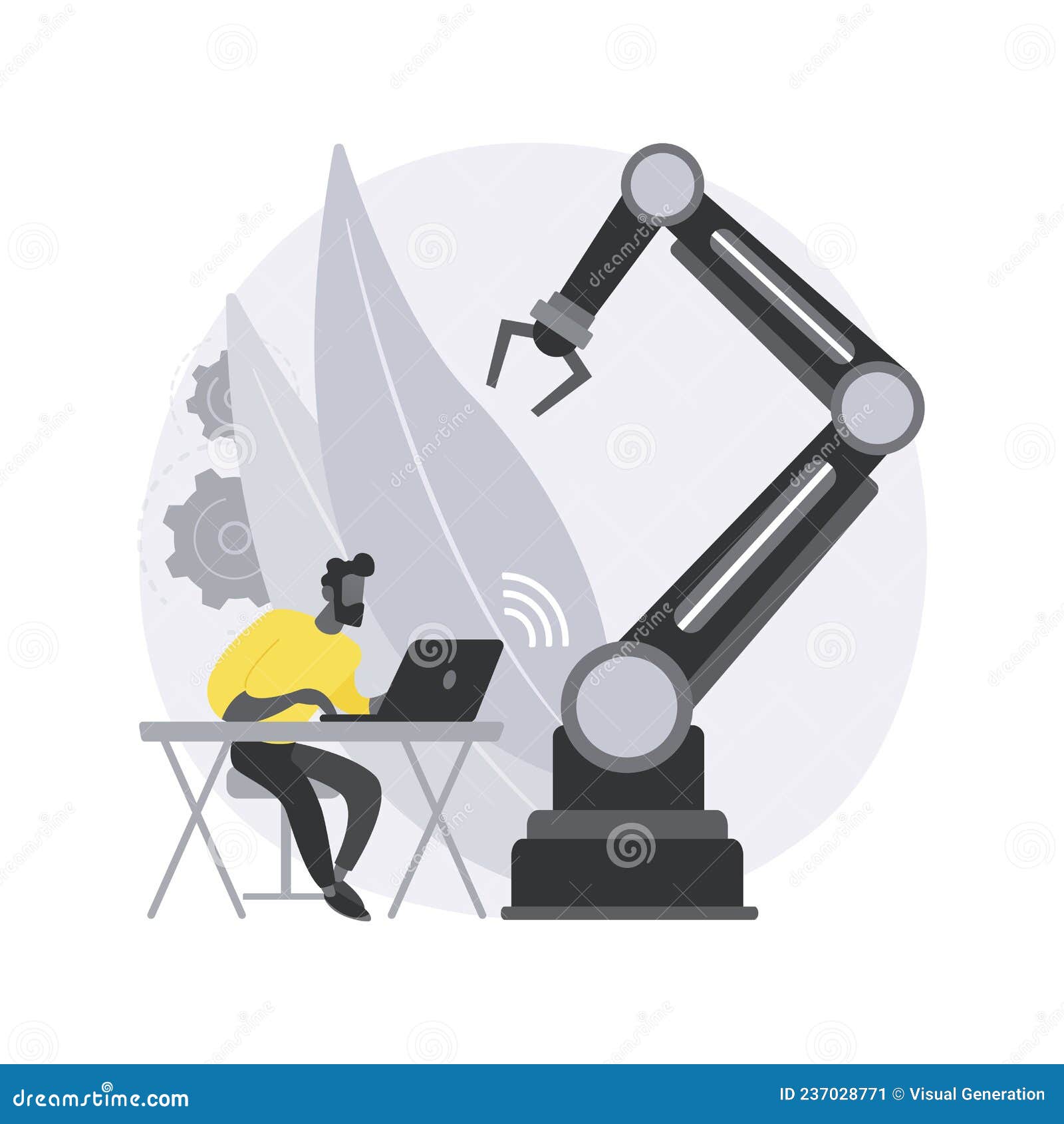 Remotely Operated Robots Abstract Concept Vector Illustration. Stock ...