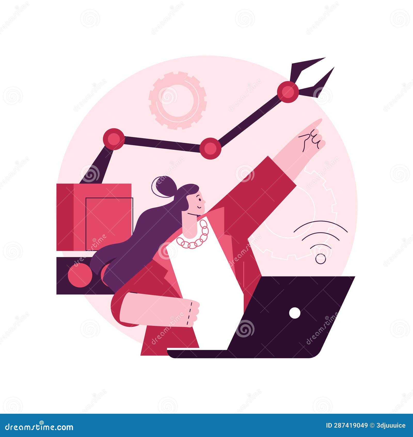 Remotely Operated Robots Abstract Concept Vector Illustration. Stock ...