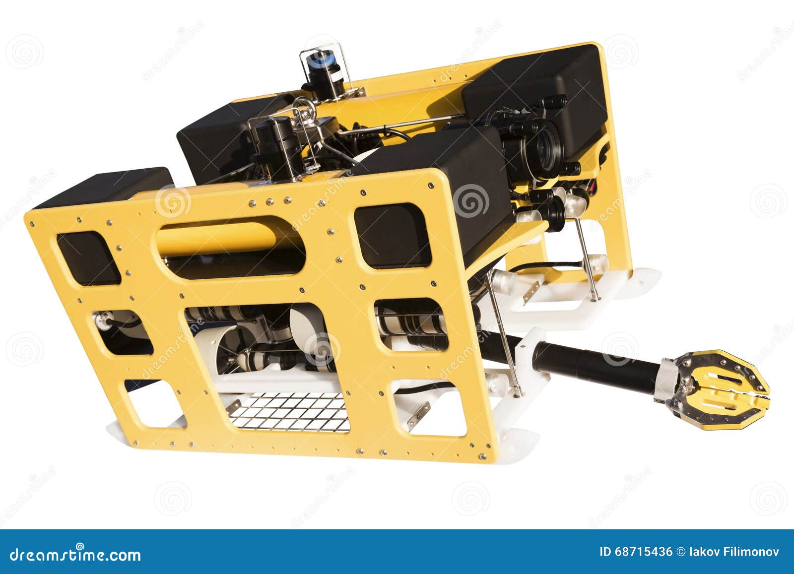 Remotely Operated Underwater Vehicle Isolated on White Stock Photo ...