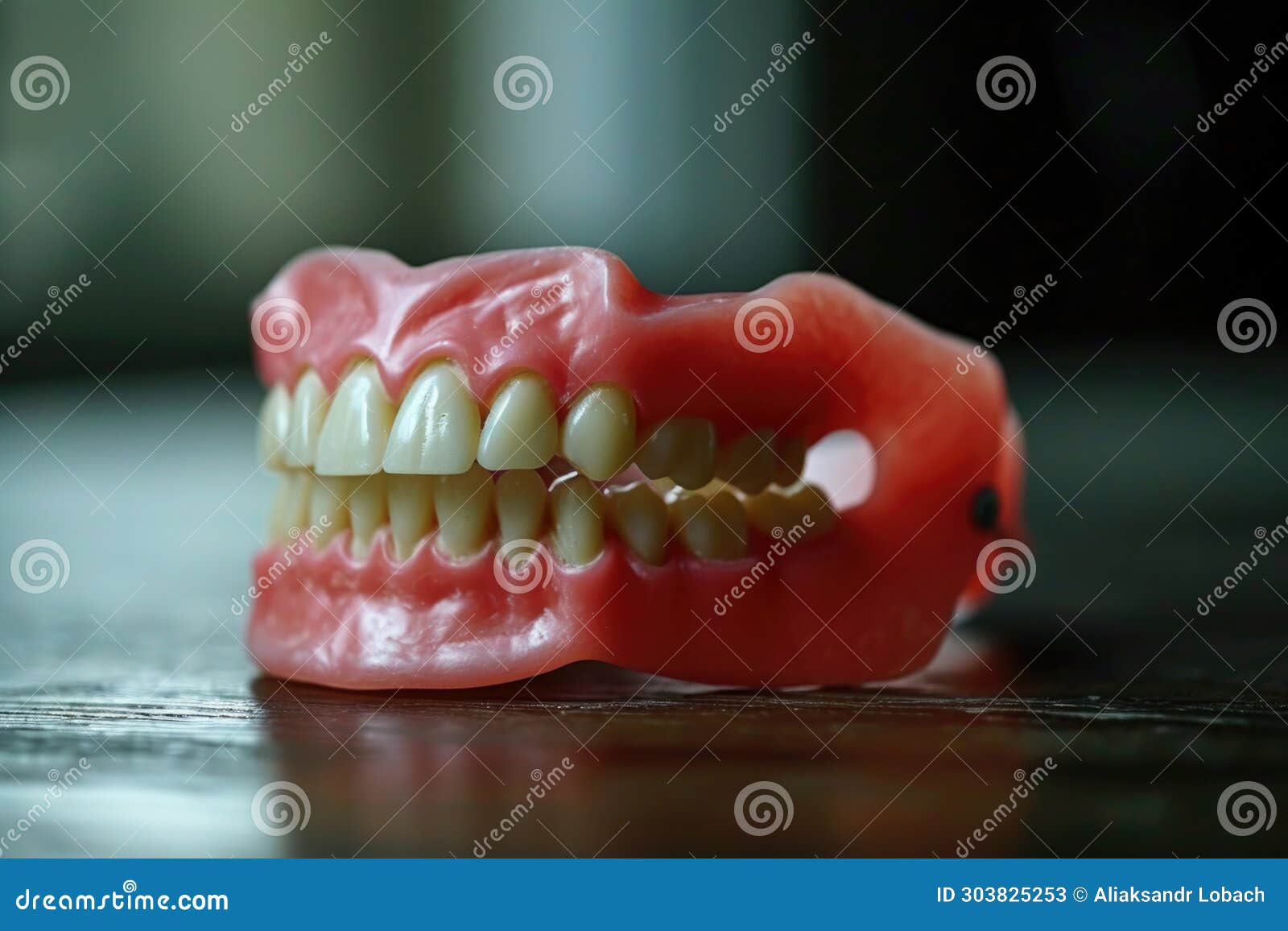 Removable Denture, Dentures on the Desktop. Dental Care Stock ...