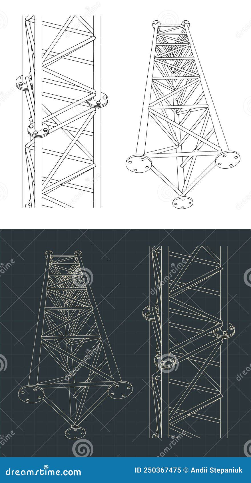 Removable Metal Modular Truss Drawing Cartoon Vector | CartoonDealer ...