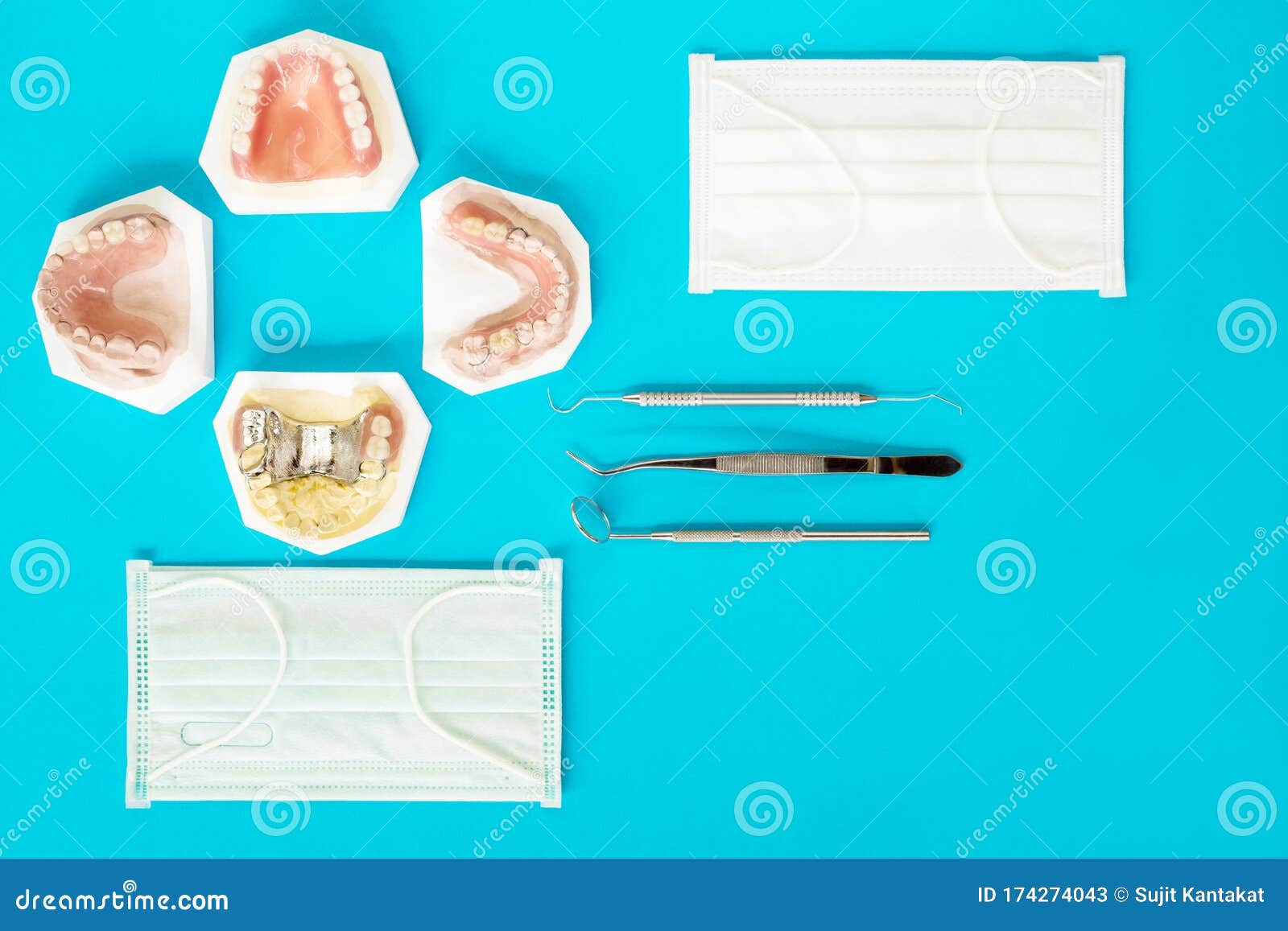 Removable Partial Denture RPD. Stock Image - Image of healthy, plate ...