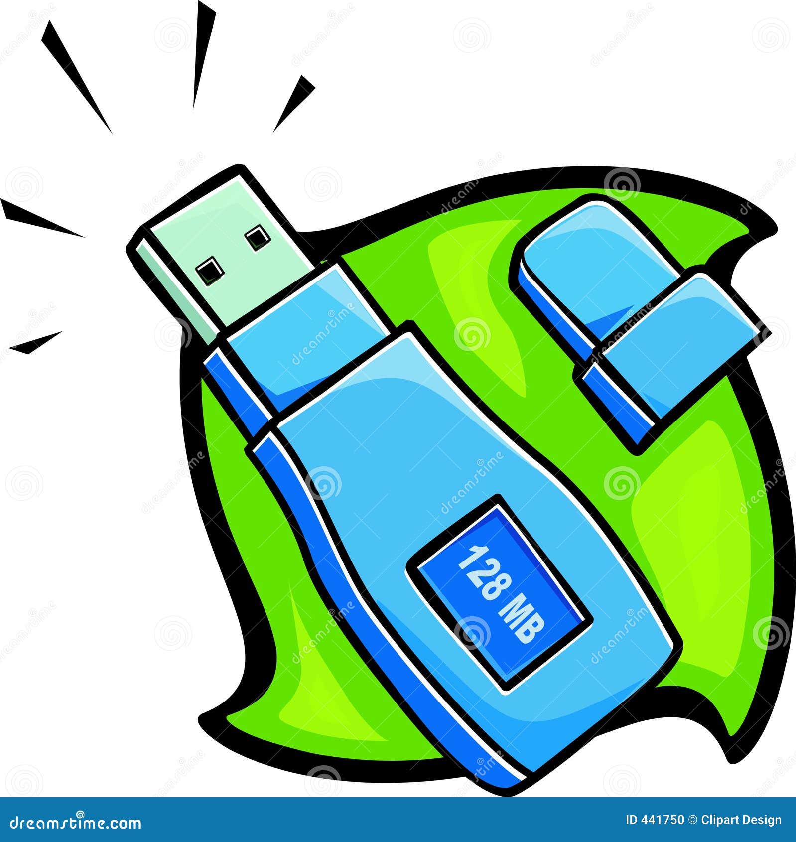 Removable USB drive stock illustration. Illustration of clipart - 441750