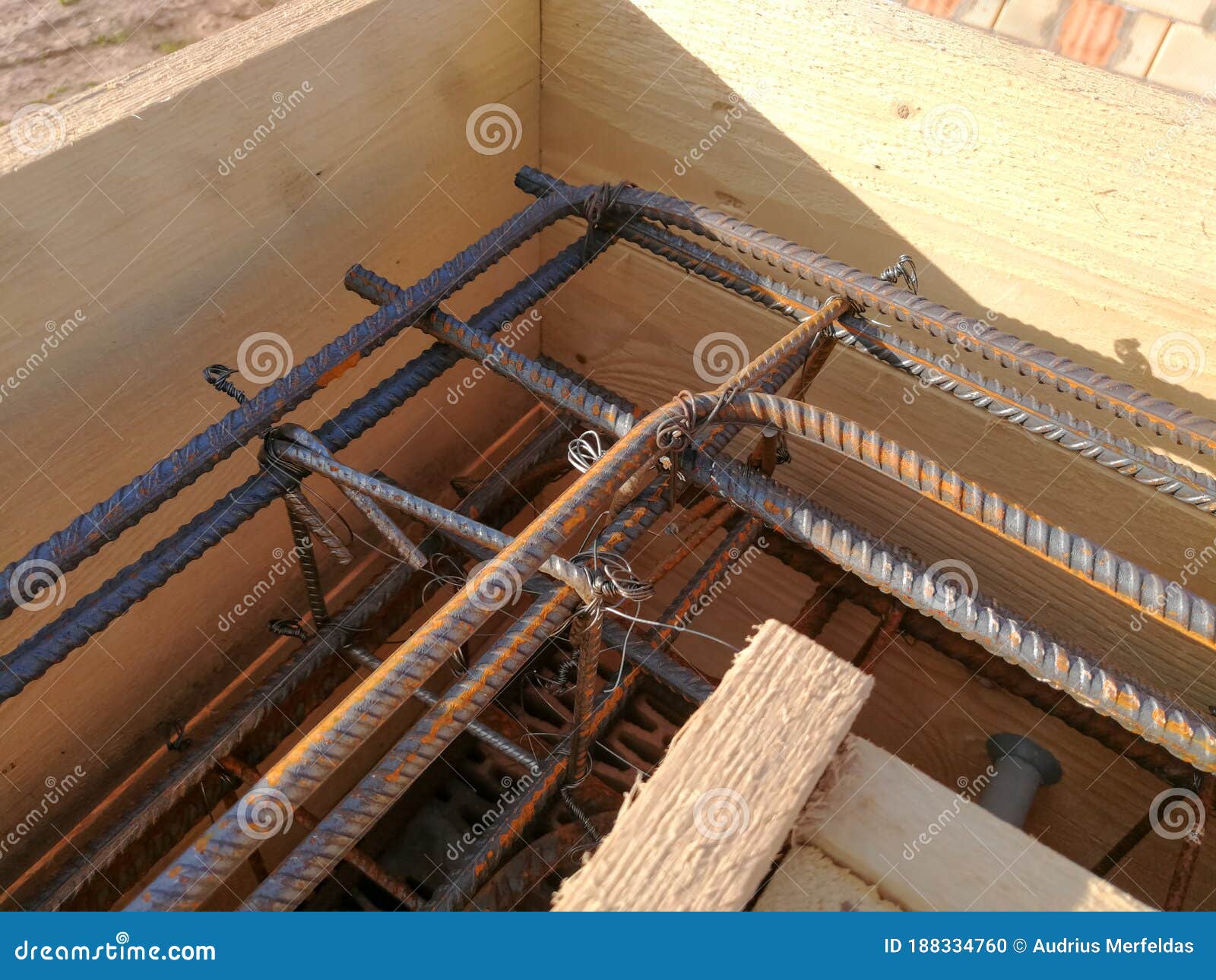 Removable Wooden Formwork for Monolithic Concrete Structure Stock Photo ...