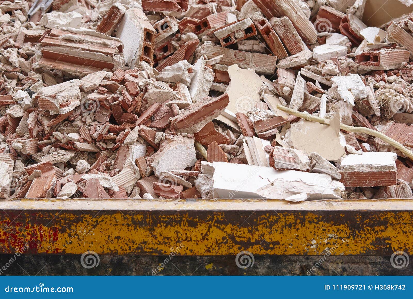 Removal of Debris. Construction Waste. Building Demolition Stock Image ...