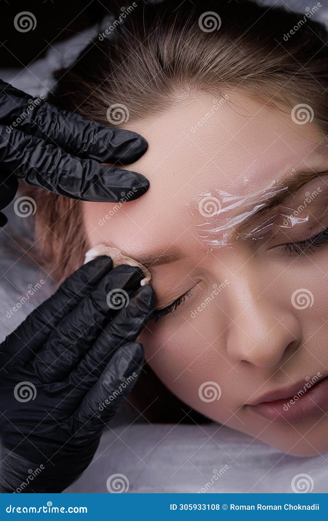 PMU Procedure, Permanent Eyebrow Makeup. Stock Photo - Image of beauty ...