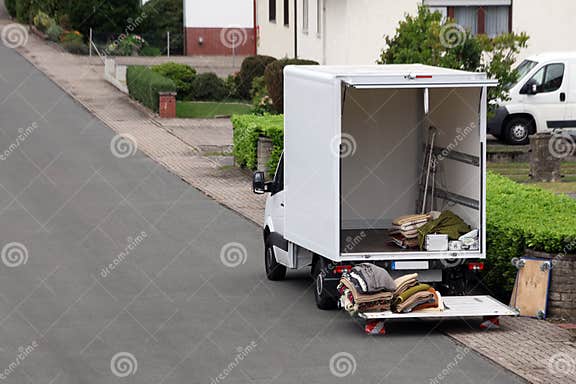 Removal van stock photo. Image of moving, repossession - 220011570