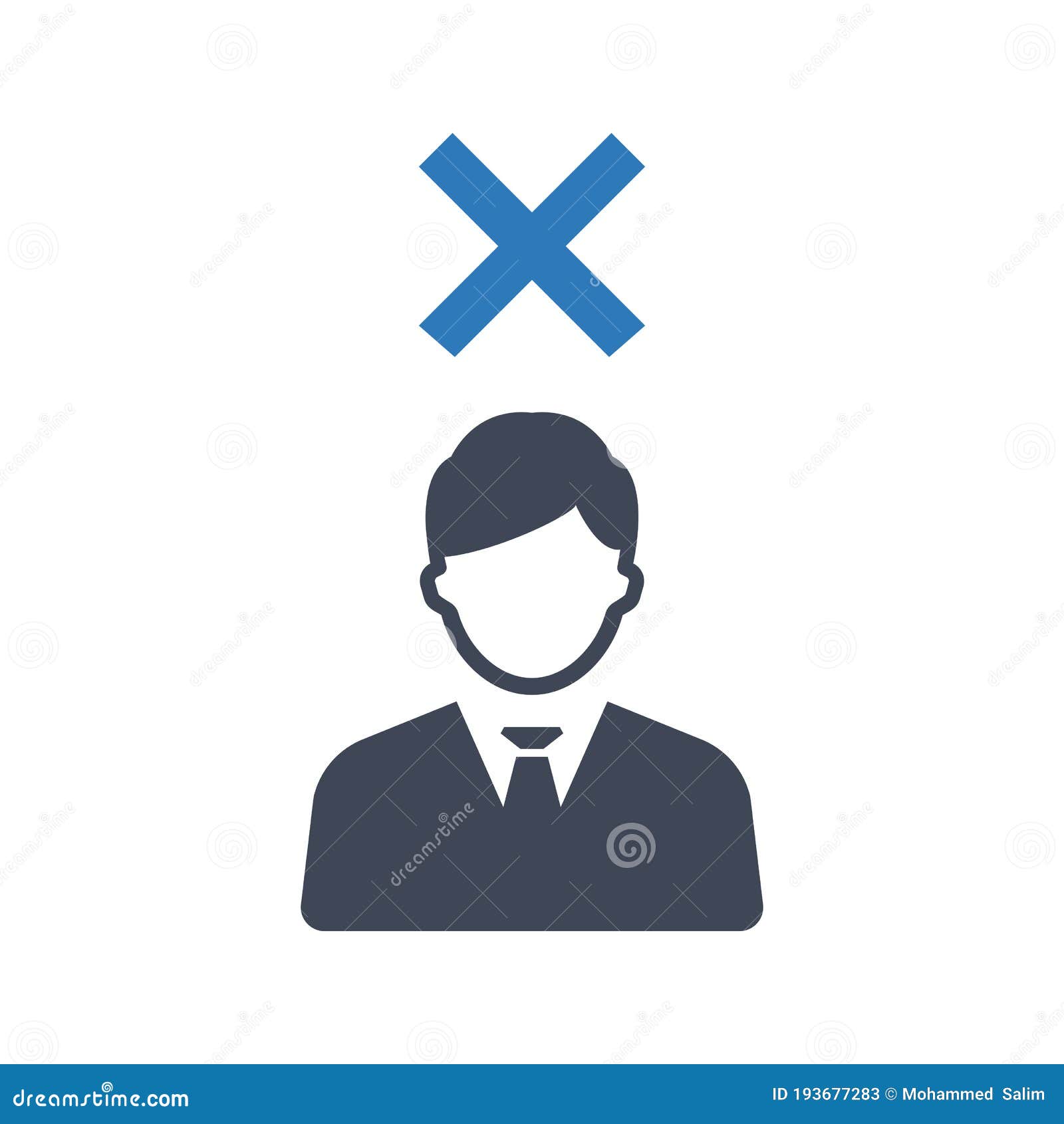 Remove Account Flat Vector Icon Stock Vector - Illustration of employee ...