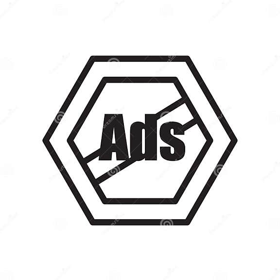 Remove Ads Icon Isolated on White Background Stock Vector ...