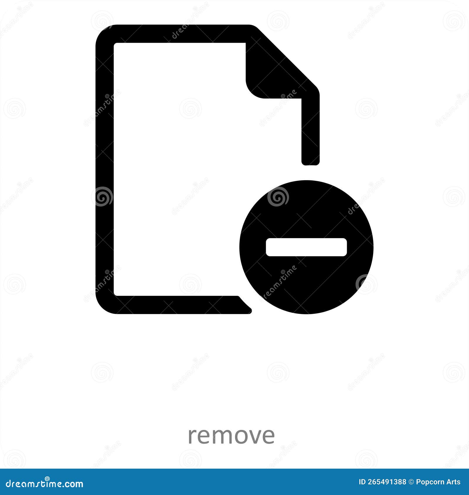 Remove stock vector. Illustration of document, vector - 265491388