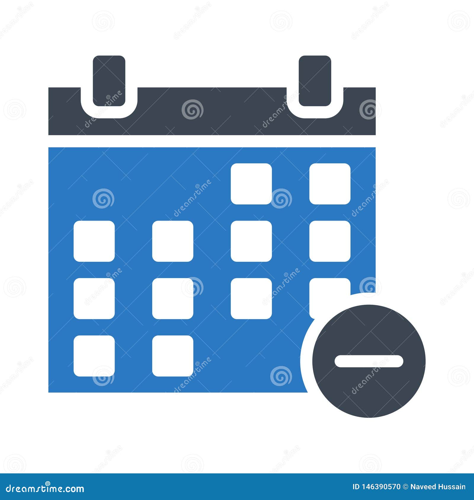 Remove Calendar Glyph Color Vector Icon Stock Vector - Illustration of ...