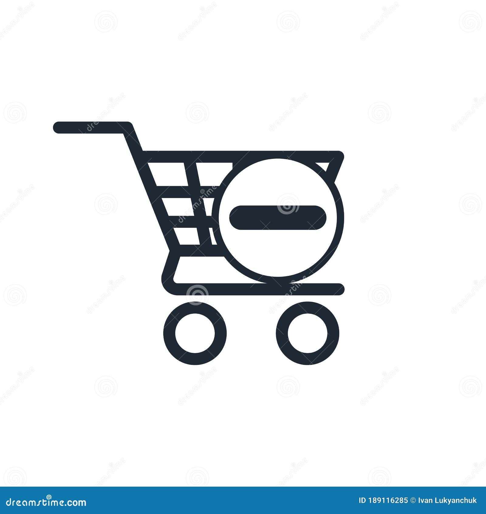 Remove from cart icon stock vector. Illustration of merchant - 189116285