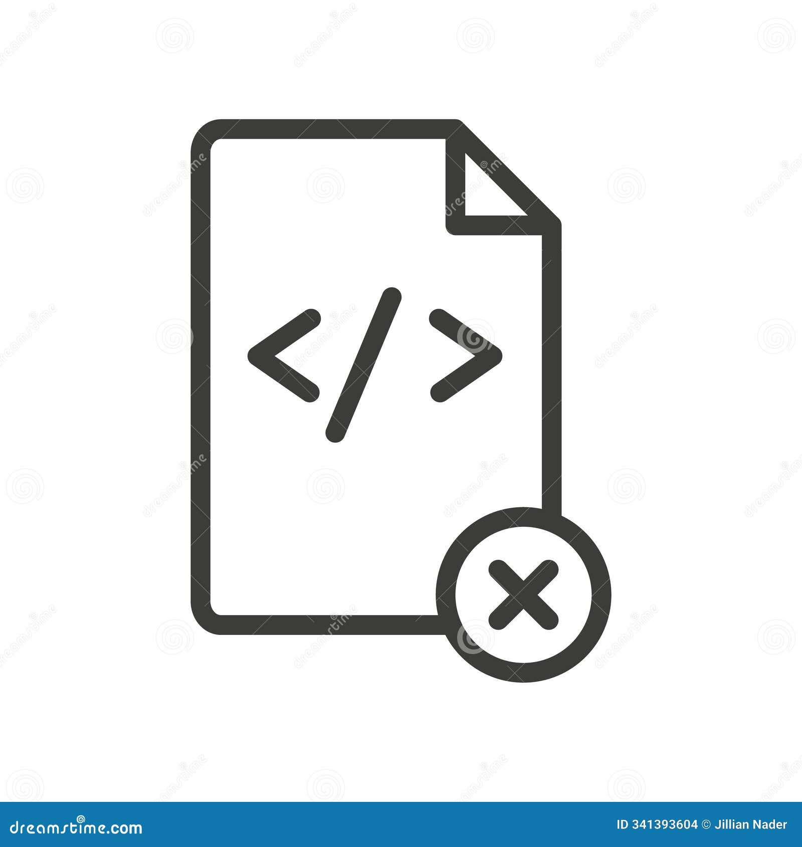 Remove Coding File Icon Simple Outline Vector Logo Stock Vector ...