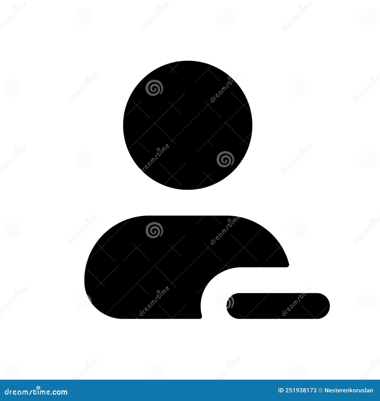 Remove Contact Black Glyph Ui Icon Stock Illustration - Illustration of ...