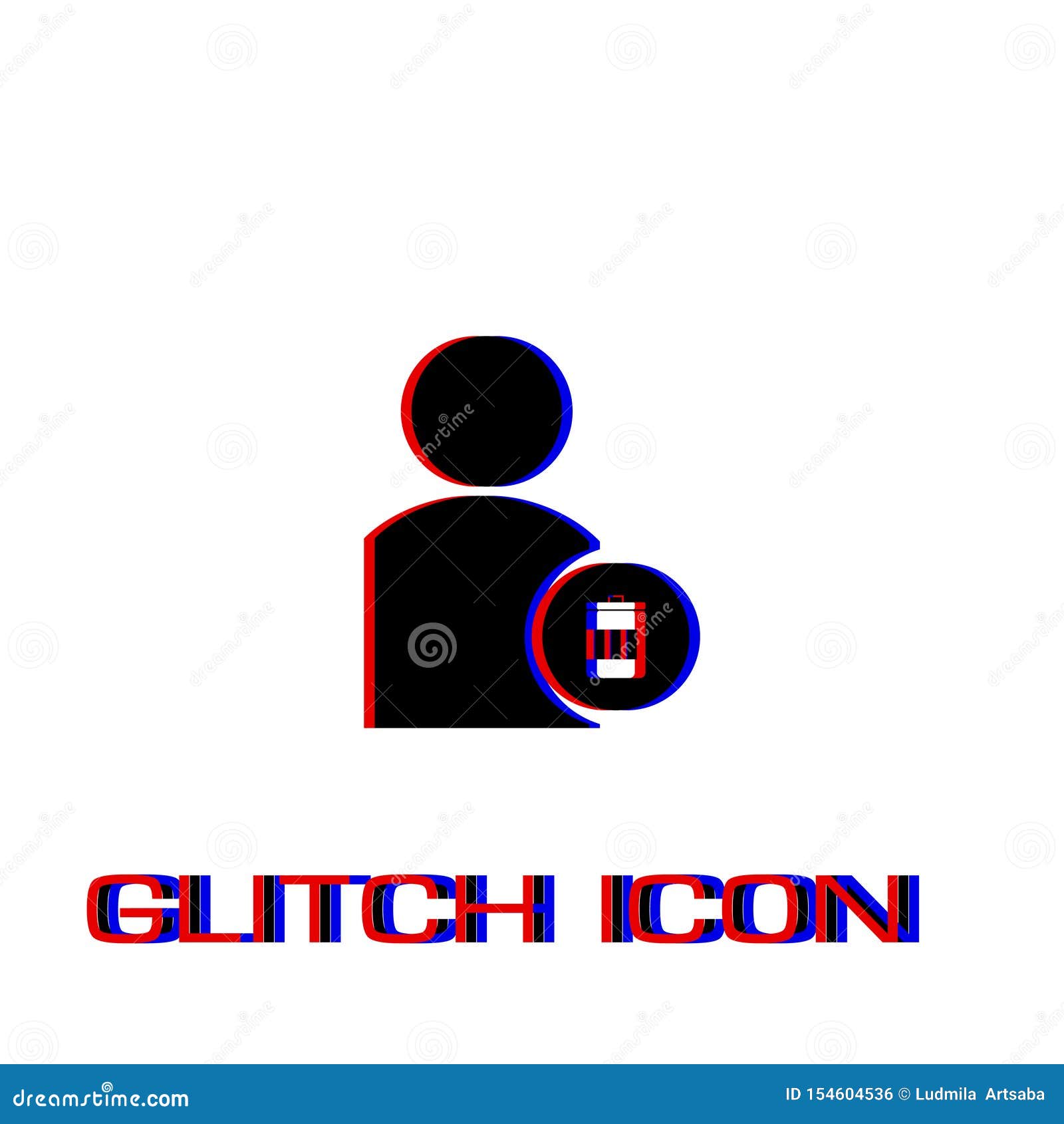 Remove contact icon flat stock illustration. Illustration of concept ...