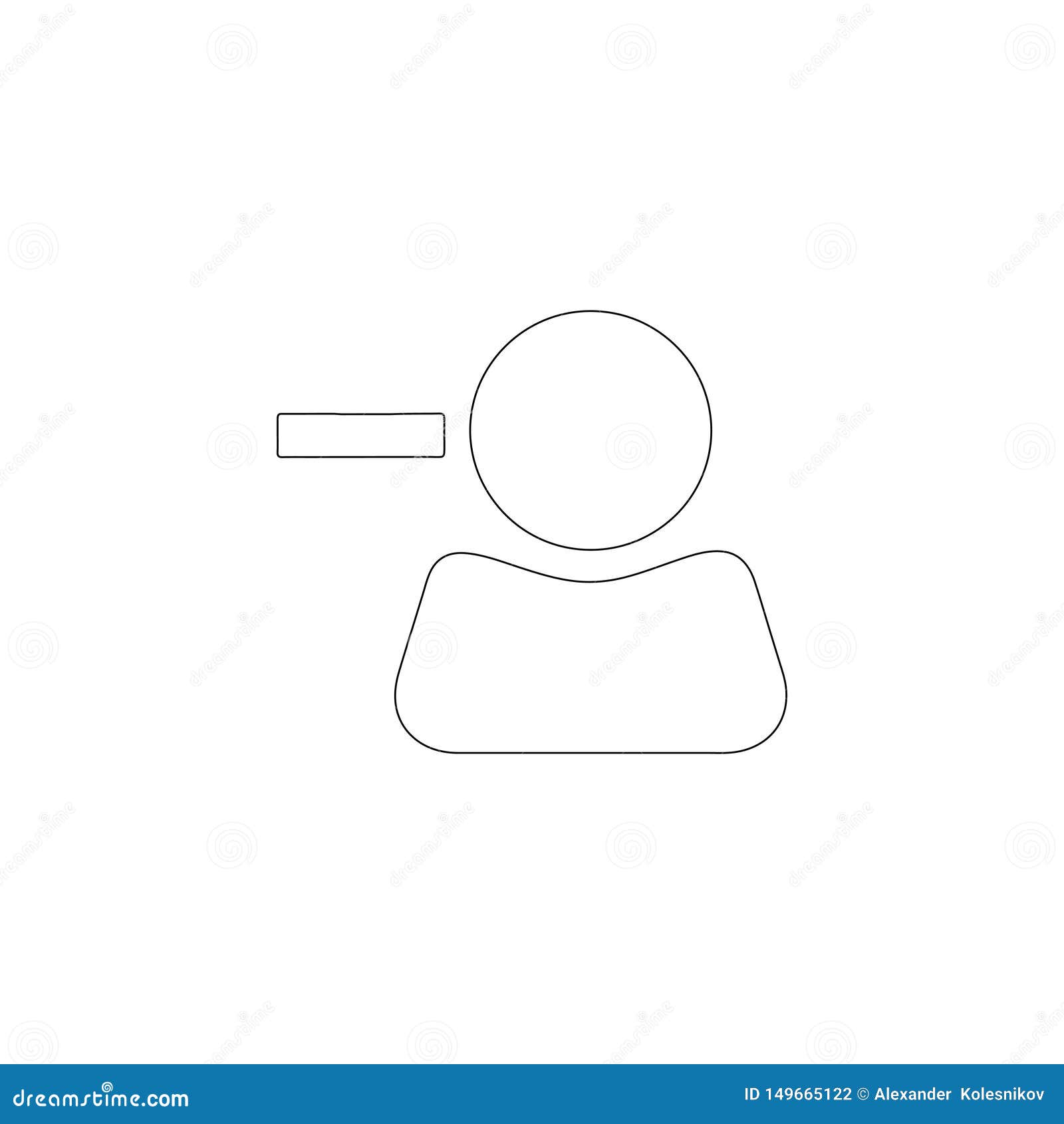 Remove Contact. Flat Vector Icon Stock Vector - Illustration of people ...