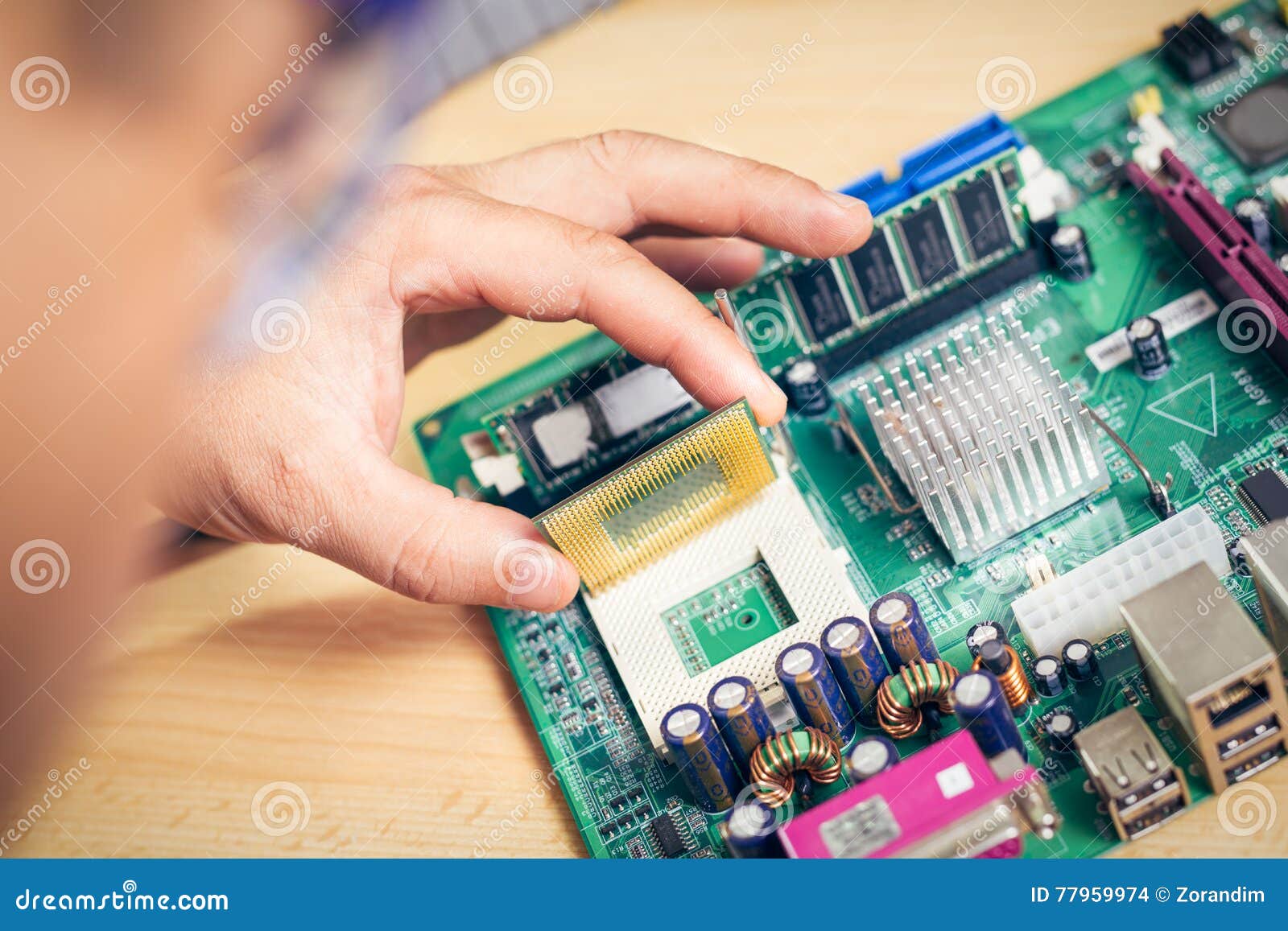 Remove CPU from Main Circuit Board To Check Problem and Repair Stock ...
