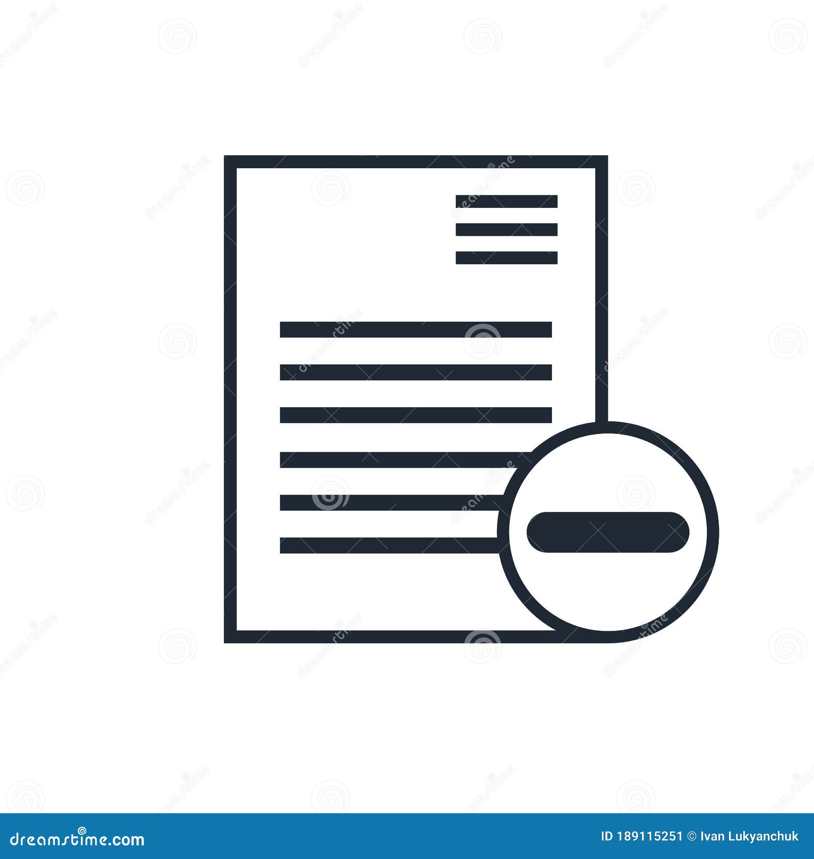 Remove document icon stock vector. Illustration of green - 189115251